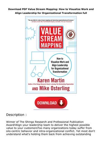 Download PDF Value Stream Mapping How To Visualize Work And Align Leadership For Organizational