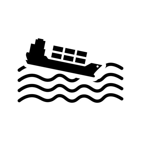 컨테이너 선박 아이콘 프리미엄 벡터