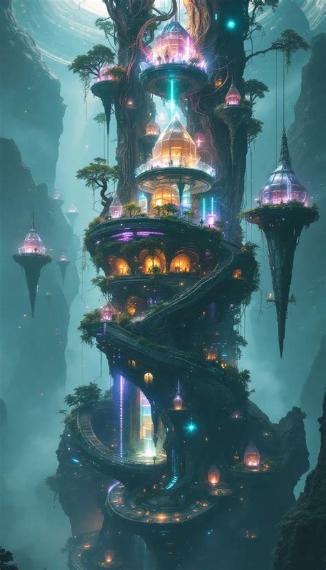 Free Magical Floating Citadel Photo Fantasy Floating Citadel