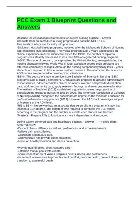 PCC Exam Blueprint Questions And Answers Pcc Stuvia US