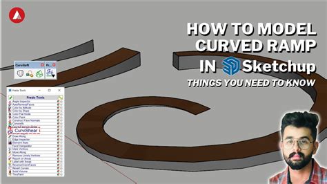 How To Model Curved Ramps In Sketchup Youtube