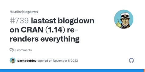 Lastest Blogdown On Cran 114 Re Renders Everything · Issue 739