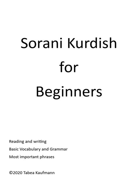 Kurdish Reading For Beginners Pdf