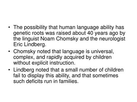 Ppt Foxp2 The Language Gene Powerpoint Presentation Free Download Id 997182