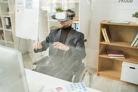 premium photo businessman testing virtual reality game
