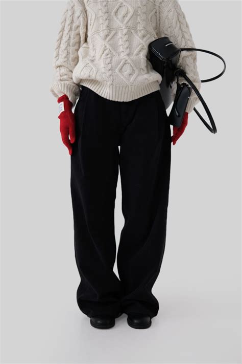 어텀 Made 피치기모와이드팬츠