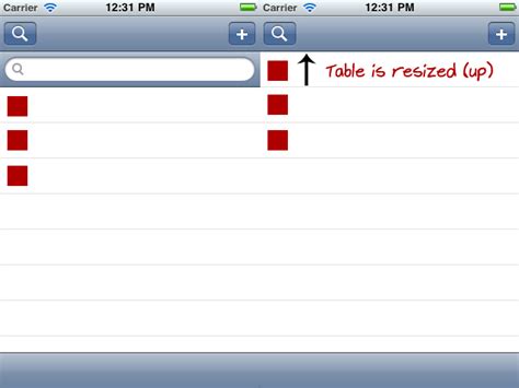 Iphone Reposition Uitableview When Hidding Element Above It Stack