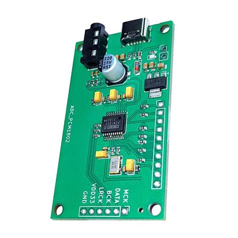 HOT PCM Audio ADC Module Mm AUX Stereo Analog To I S Signal Converter Recording