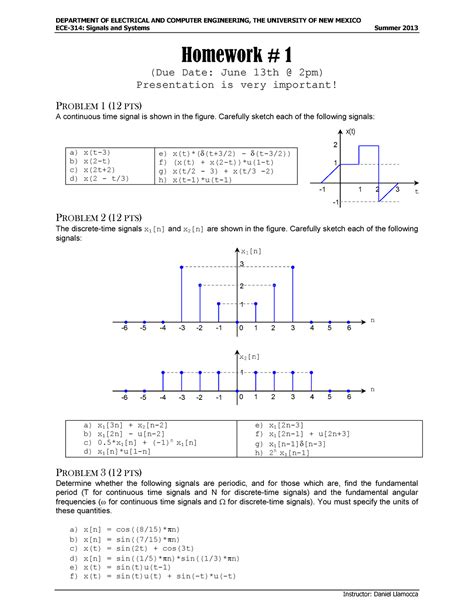 HW Q A Homework Assignment DEPARTMENT OF ELECTRICAL AND COMPUTER ENGINEERING THE