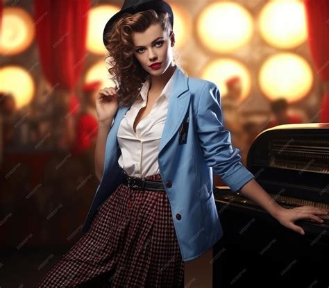 La Gente Ropa De Moda 1950 En El Estilo De Las Imágenes Icónicas Del