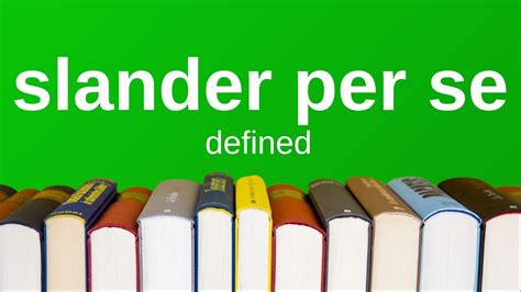 Slander Per Se Explained Simply Torts Youtube
