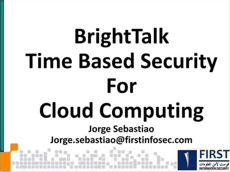 Time Based Security For Cloud Computing Ppt
