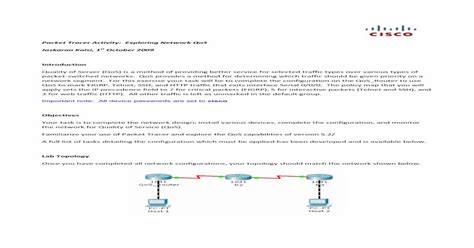 Download Pdf Qos Cisco Packet Tracer Tutorial