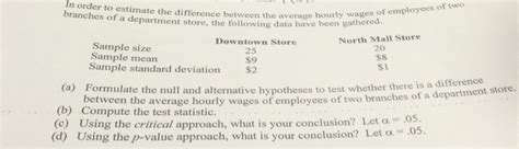 solved formulate the null and alternative hypotheses to