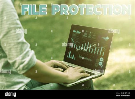 Text Sign Showing File Protection Business Showcase Preventing
