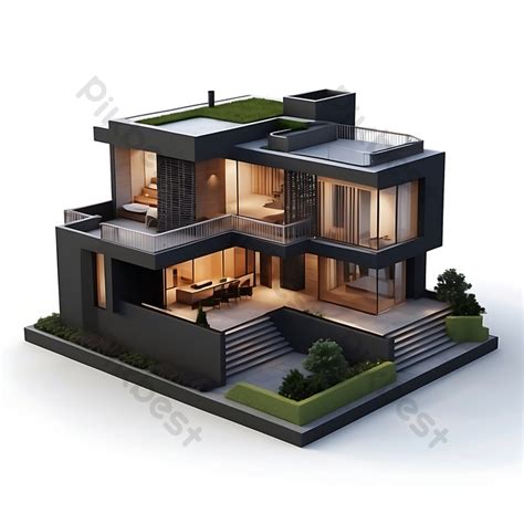 3d Model House Photo  Free Download Pikbest