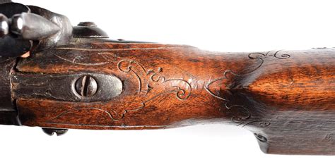 Lot Detail A Incise Carved Flintlock Jaeger Rifle Marked Fs