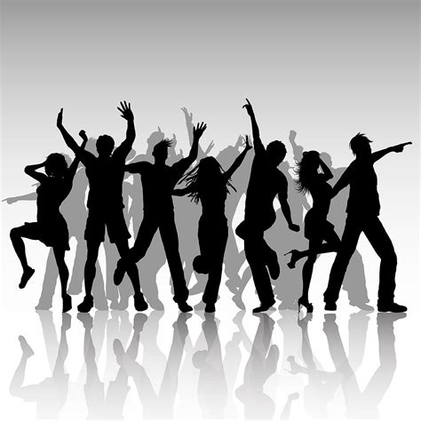 Group Dancing Silhouette