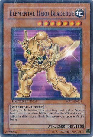Elemental Hero Bladedge Mf03 En005 Mattel Action Figure Promos Se