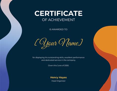 Certificate Template Edit Online And Download Example