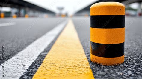 Minimalist Caution Tape Design Emphasizing Safety On A Factory