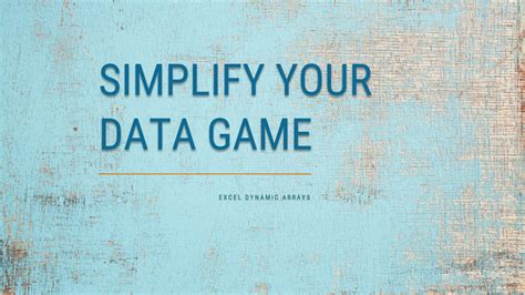 🎯 Excel Dynamic Arrays Simplify Your Data Game