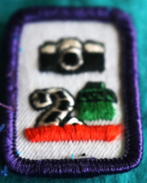 Girl Scout Photography Interest Project Patch Purple Border