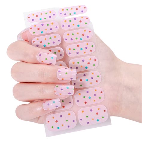 Stylish Nails Polish Wraps Gels Nails Strips French Tip Gels Nails
