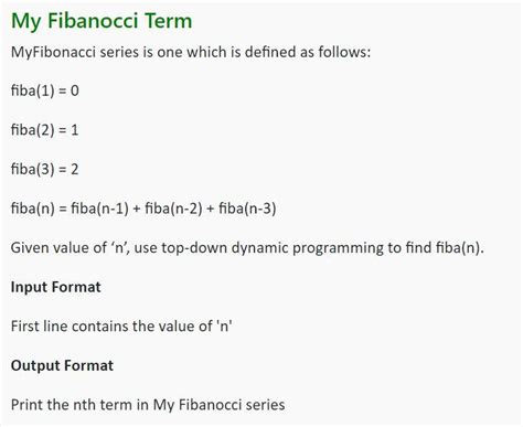 Solved My Fibanocci Term MyFibonacci Series Is One Which Is Chegg Com