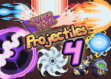 Super Pixel Projectiles Pack 4 Pixel Art Animated Projectiles Gamedev Market