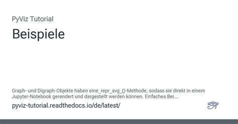 Beispiele PyViz Tutorial