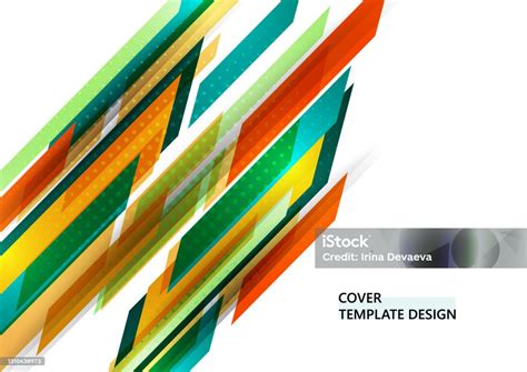 흰색 배경에 추상색 기울어진 사각형 커버 명함 전단지 보고서에 대한 기업 설계를위한 범용 기하학적 템플릿 벡터 0명에 대한 스톡 벡터 아트 및 기타 이미지 Istock