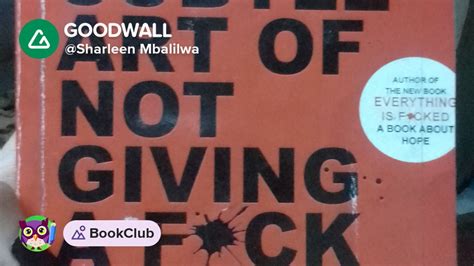 Sharleen Mbalilwas Post On Goodwall Mark Mansons The Subtle Art Of