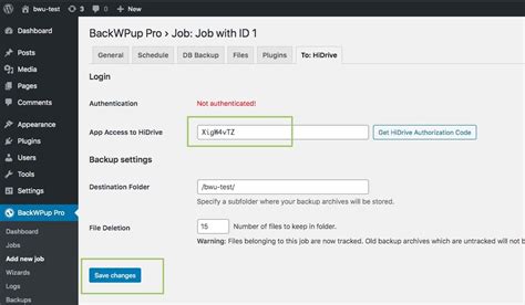 How To Backup Wordpress To Hidrive Backwpup Docs