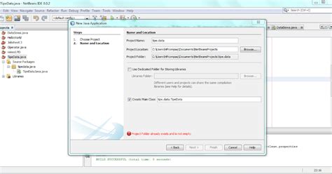 Azizan Arif R TUTORIAL MEMBUAT TIPE DATA DENGAN JAVA NETBEANS