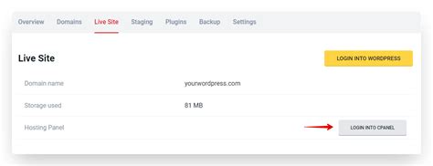 how to access the cpanel