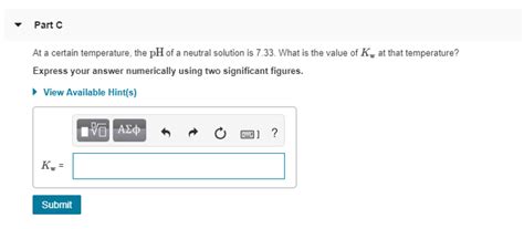 Solved Part A What Is The H Concentration For An Aqueous