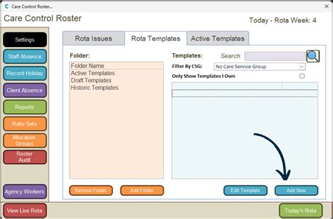 Creating A Blank Rota Template Care Control Learning Hub