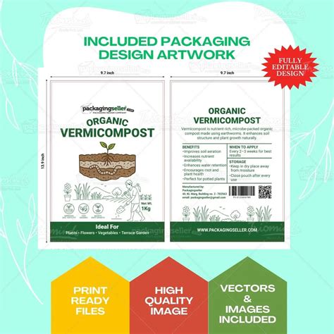 Vermicompost Packaging Design Template Ps381