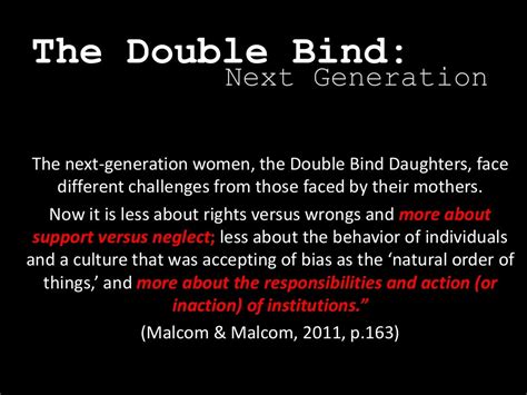 Revisiting The Double Bind Ensuring The Development And Advancement