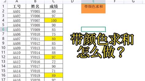 Excel如何实现通过颜色进行求和或计数 知乎