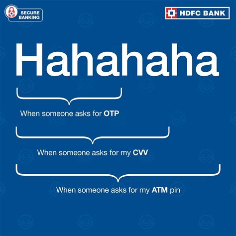 HDFC Bank On Twitter When A Fraudsters Asks You For Your Banking Details Just Laugh It Off