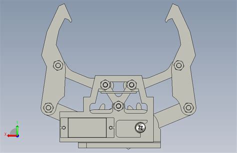 舵机机器人爪子机械手夹持器 Step 模型图纸下载 懒石网