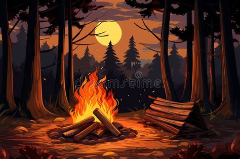 Evergreen Campfire Stock Illustrations 197 Evergreen Campfire Stock