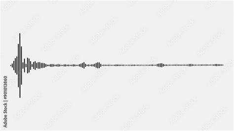 Sound Wave Or Audio Wavefrom Isolated On White Background White Audio