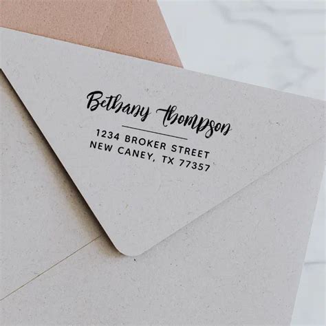 modern script return address self inking stamp zazzle