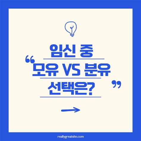 임신 중 모유수유 Vs 분유 어떤 선택이 좋을까