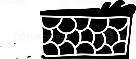 Cartoon Pie Slice Solid Black Icon 41047976 Png