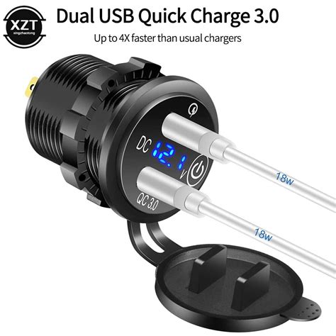 Qc 3 0 Dual Usb Autolader 12V 24V Waterdichte 18W Grandado
