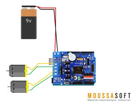 Comment Utiliser L298p Moteur Driver Shield Avec Arduino Moussasoft
